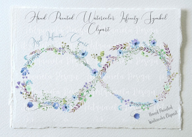 Watercolor Floral Infinity Symbol Clipart Infinity Love Sign - Etsy