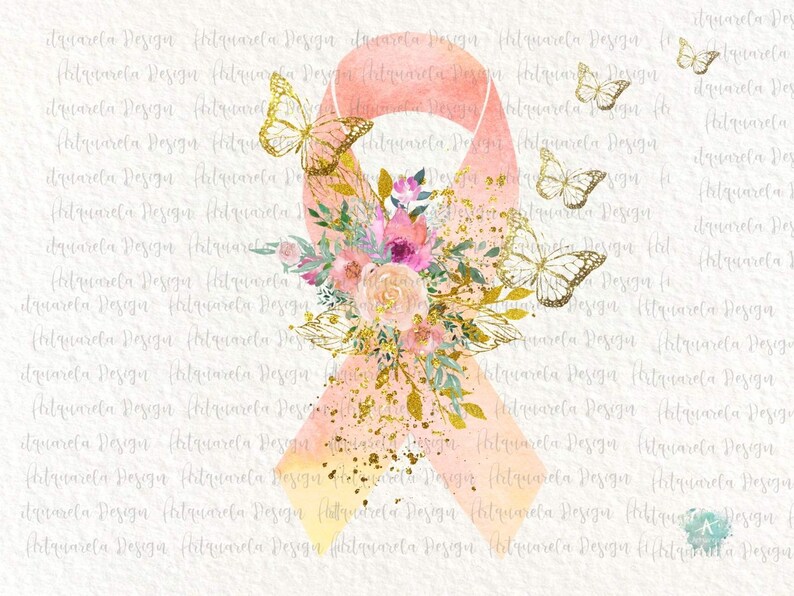 Watercolor Awareness Ribbon Clipart Graphics Setbreast Cancer - Etsy