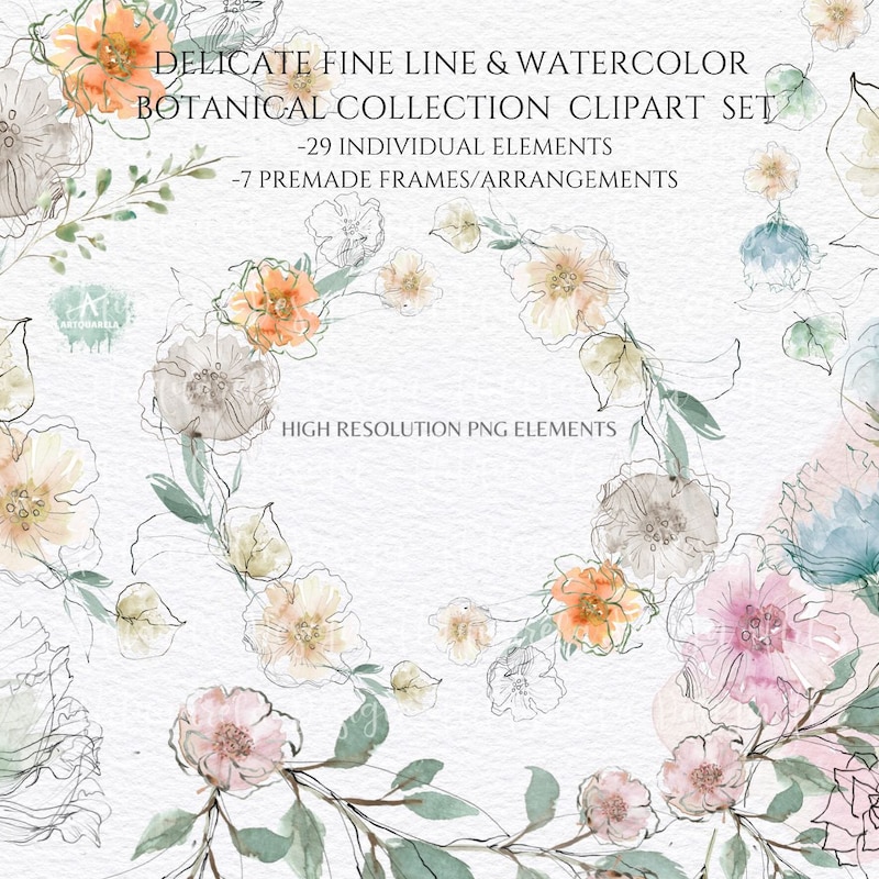 Hand Painted Watercolor Flowers - Etsy