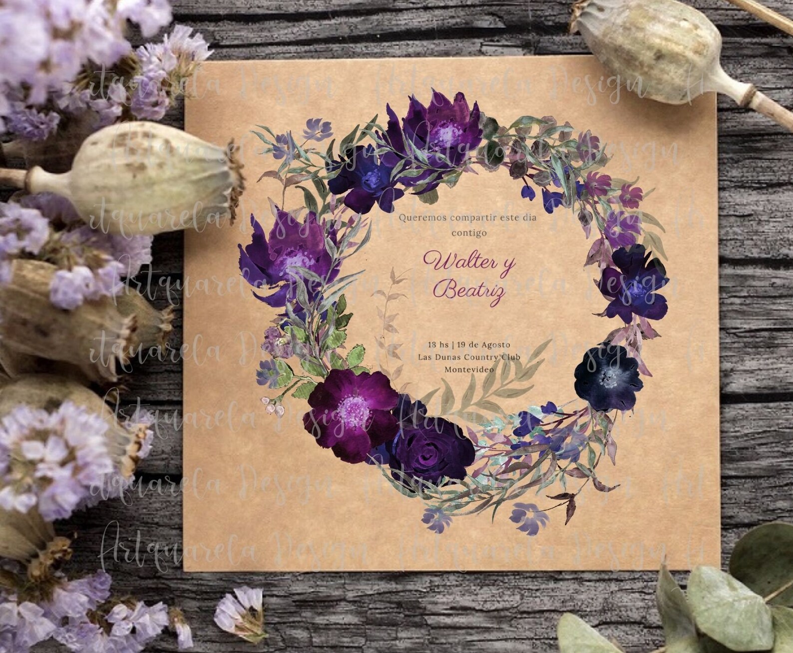 3 Watercolor and Silver Wreaths Frames Clipart Blue Rose - Etsy