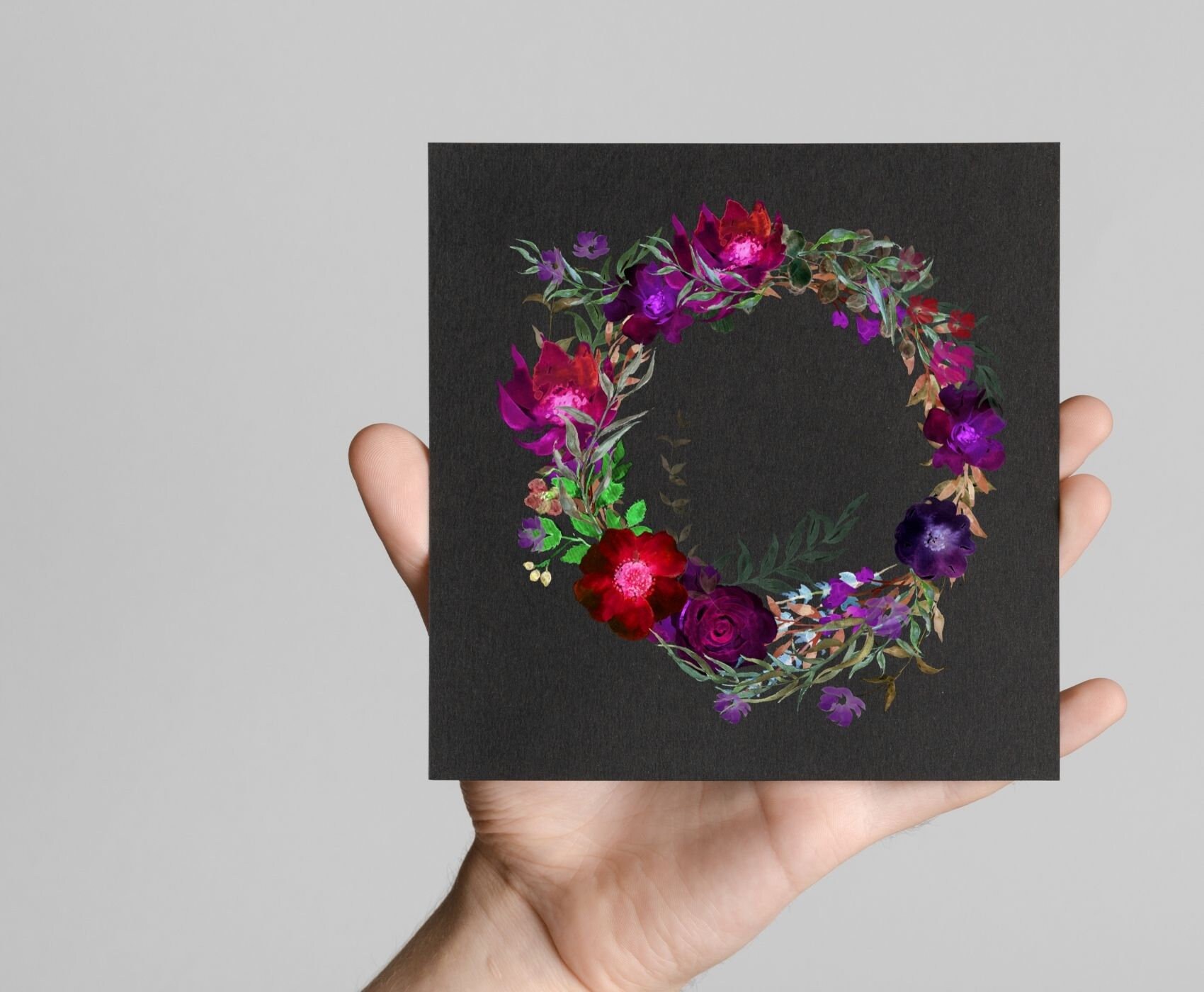 3 Watercolor and Silver Wreaths Frames Clipart Blue Rose - Etsy