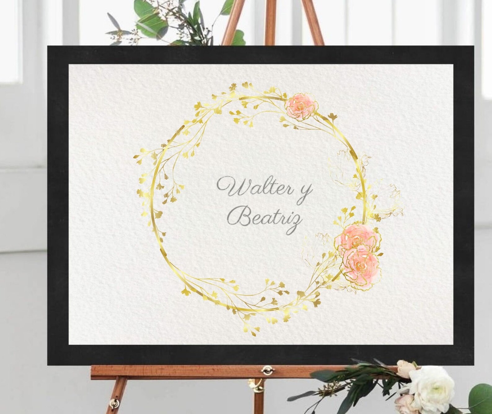 1 Floral Gold Circle Frame Clip Art Hand Painted Watercolor - Etsy