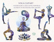 Self Care Collection Clipart, Hand Painted Yoga and Mindfulness ...