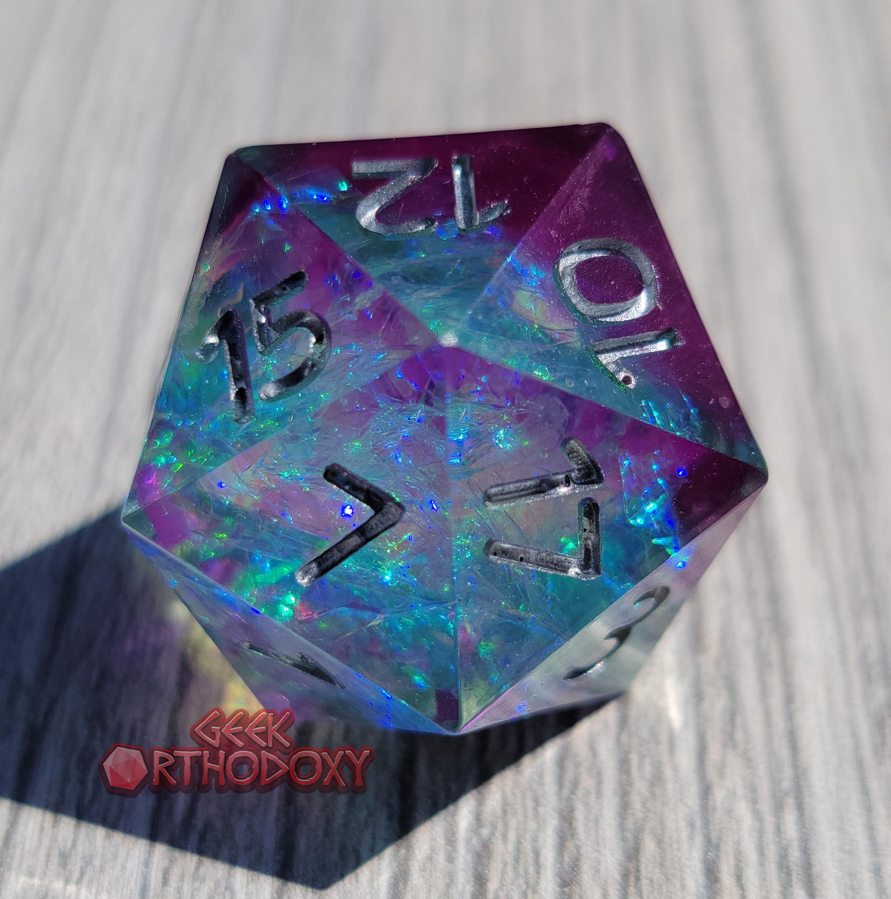 Sharp Edge Dice - Blue and Purple Full Set With Inclusions for D&D ...