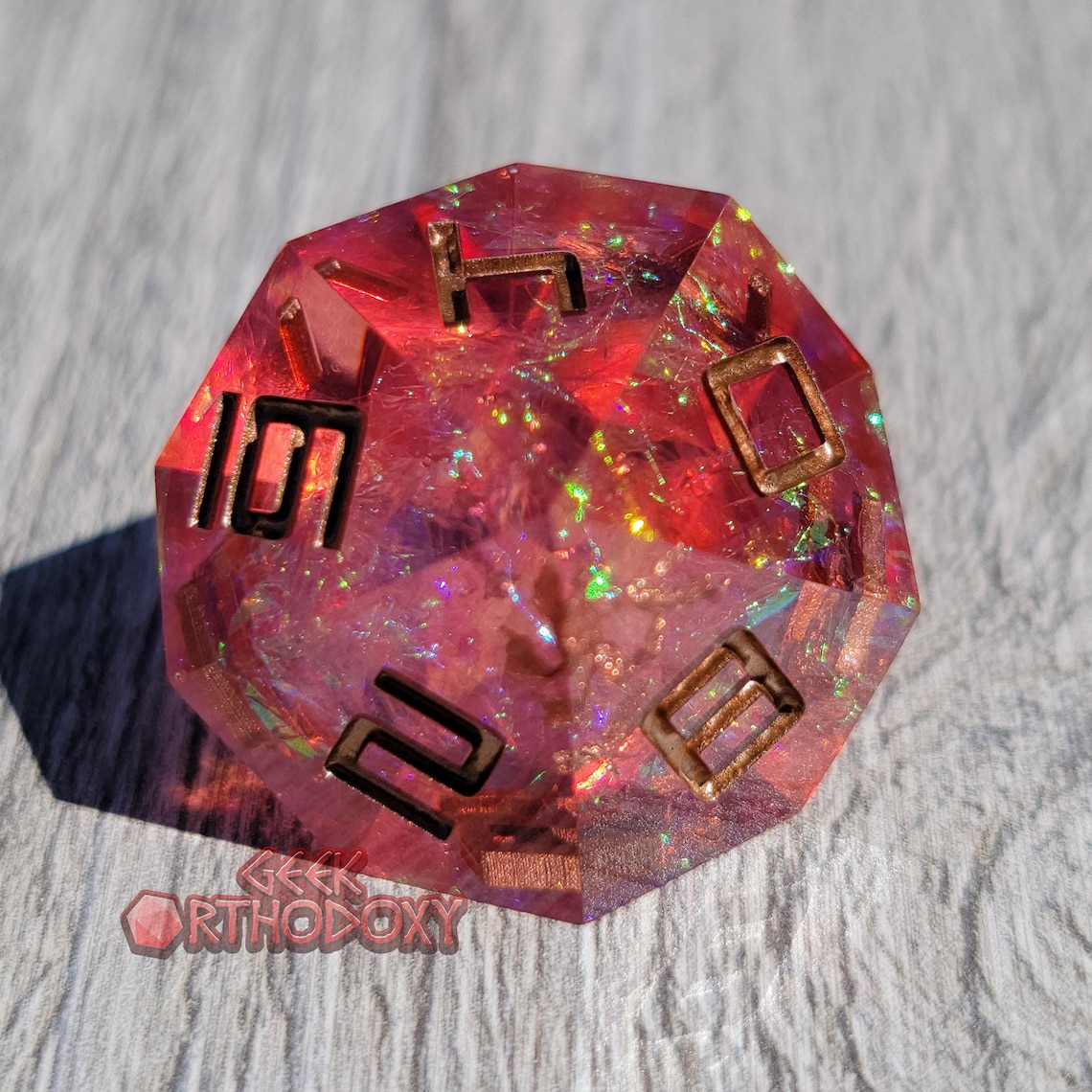 Sharp Edge Dice Full Set With Inclusions Prismatic Pink - Etsy