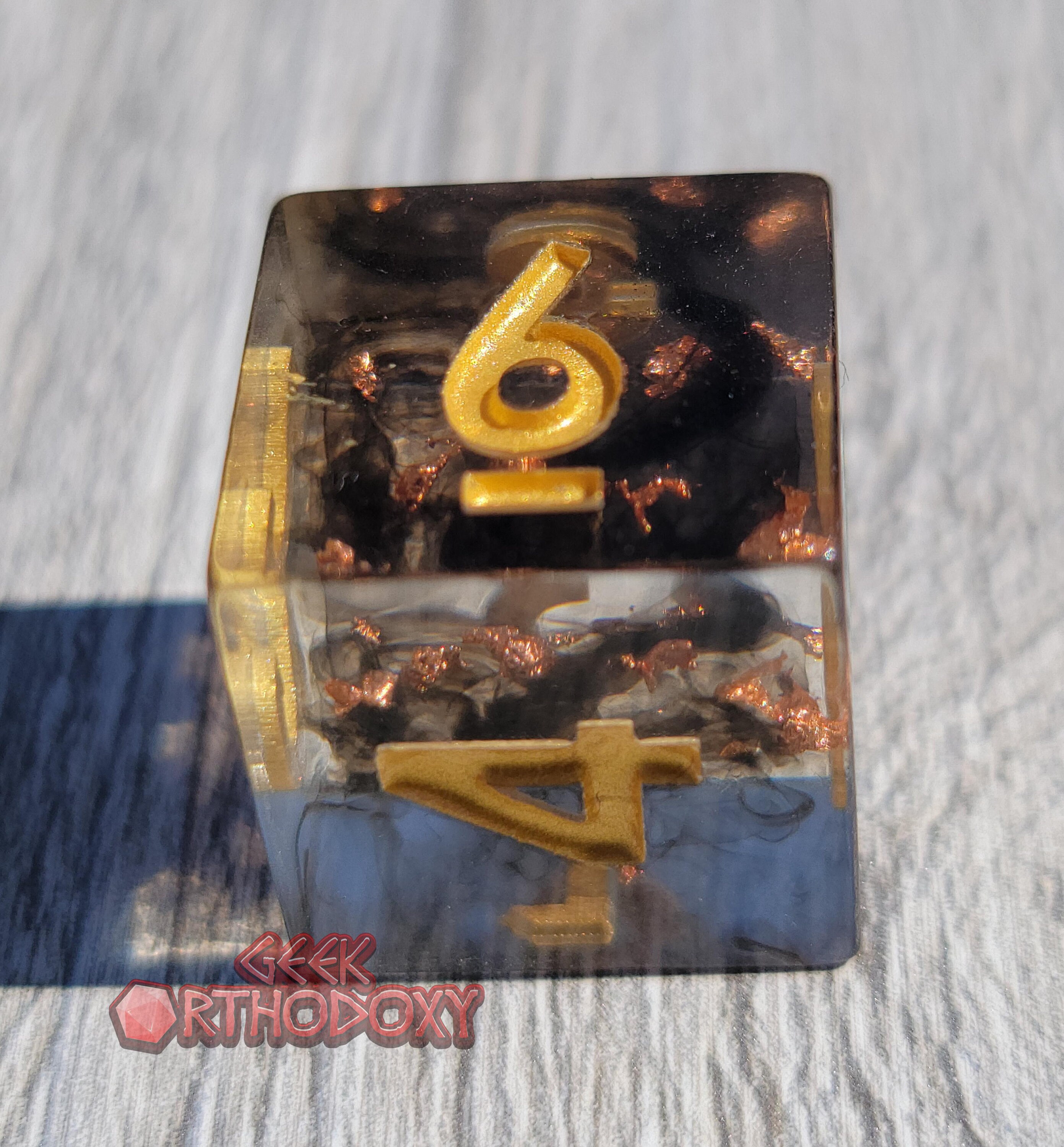 Sharp Edge Dice Full Set With Inclusions Clear & Black - Etsy