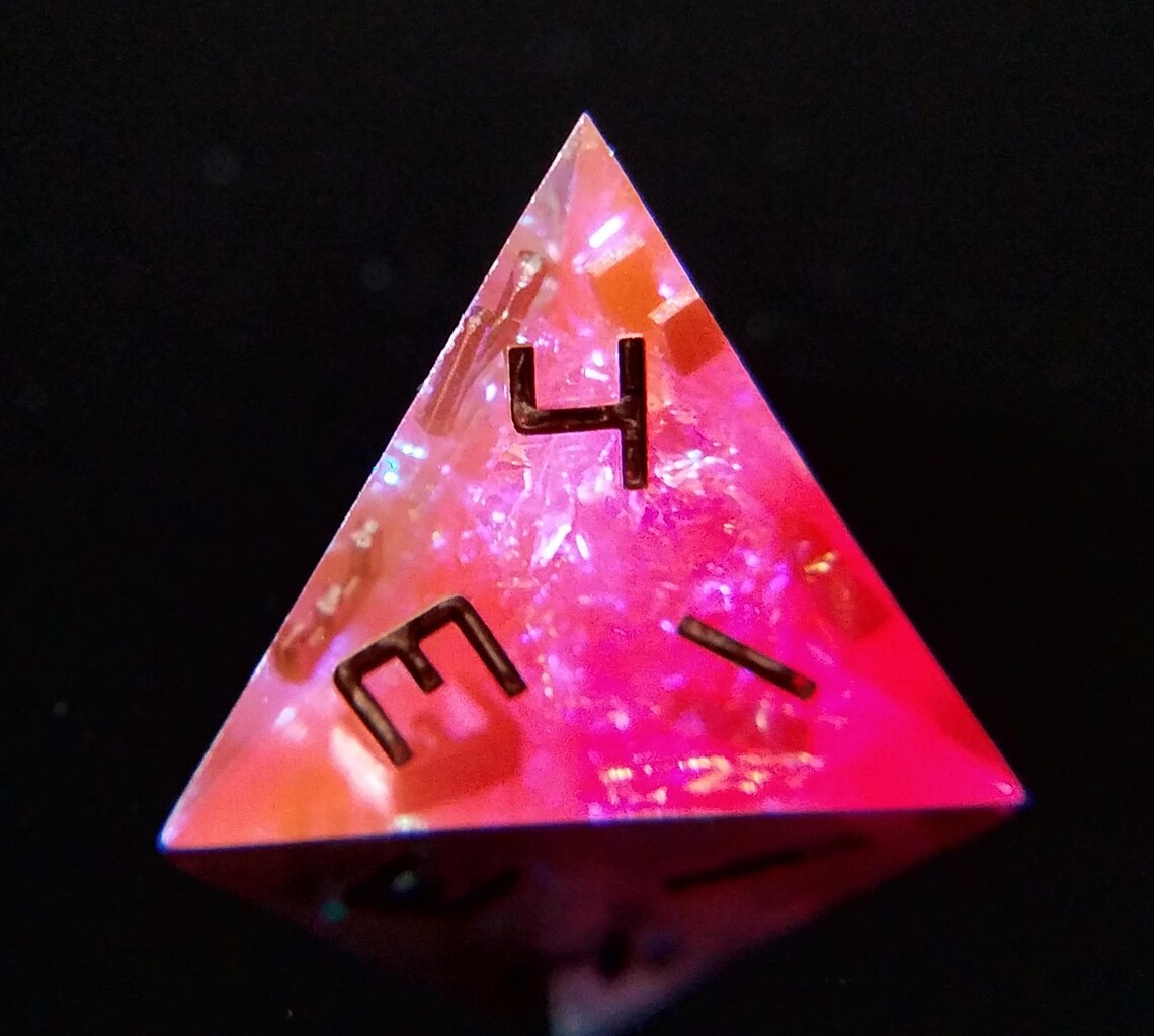 Sharp Edge Dice Full Set with Inclusions Rock Candy | Etsy