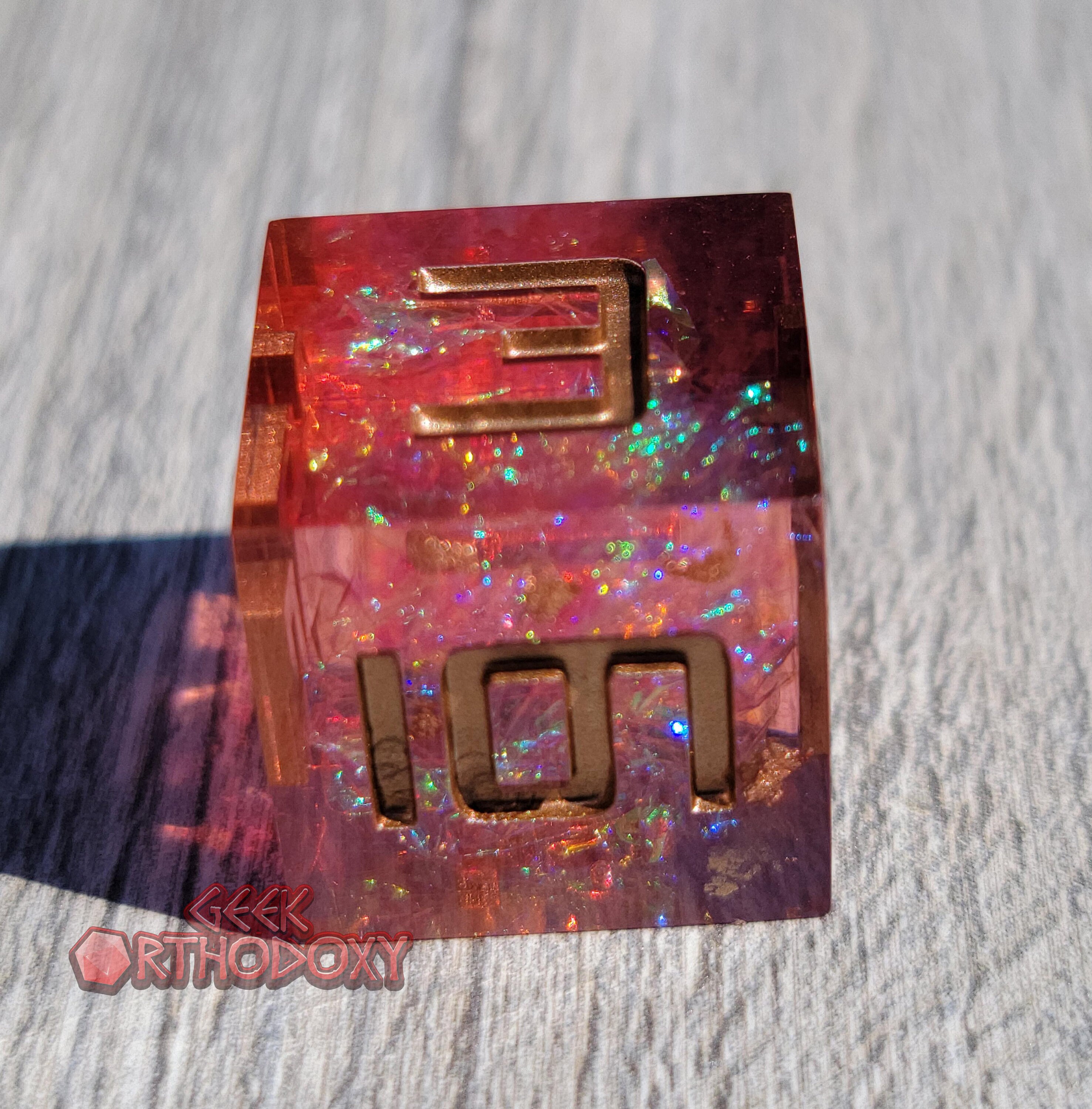 Sharp Edge Dice Full Set With Inclusions Prismatic Pink - Etsy