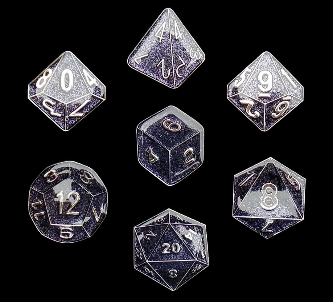 Polyhedral Dice Pins-set of 7 - Black - Etsy