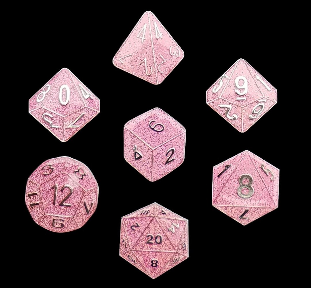 Polyhedral Dice Pins-set of 7 - Pink - Etsy