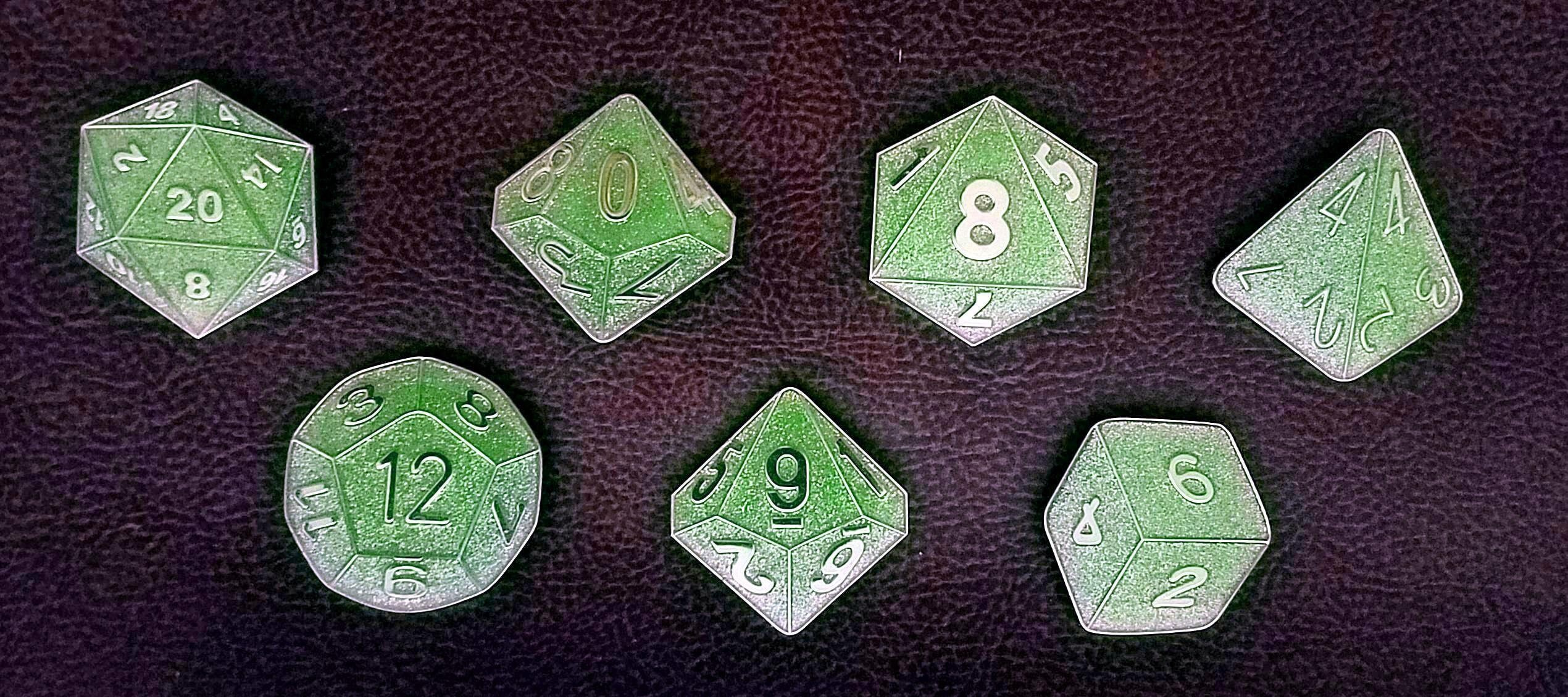 Polyhedral Dice Pins-set of 7 - Green - Etsy