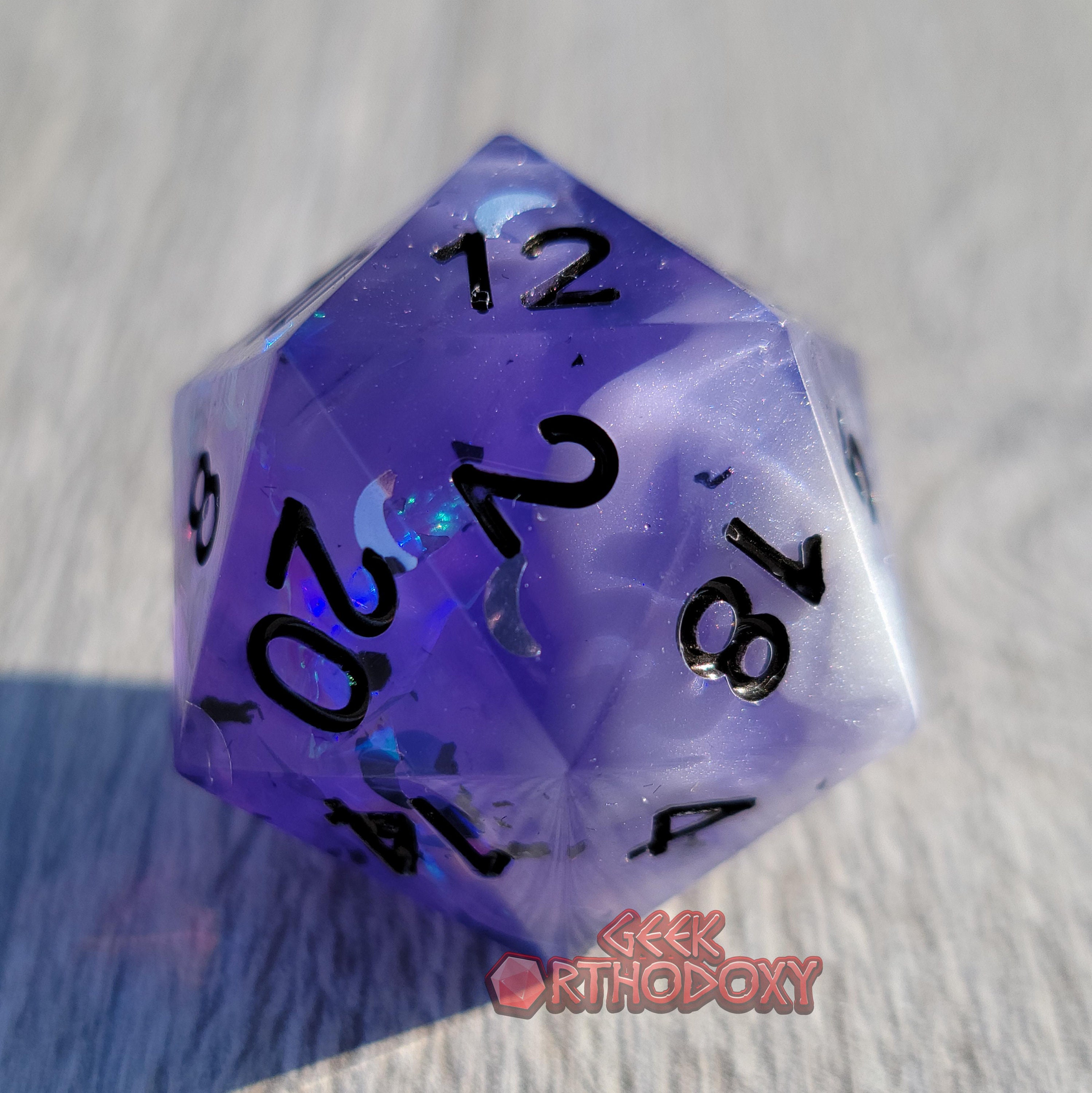 Sharp Edge Dice Full Set With Inclusions Purple Haze | Etsy
