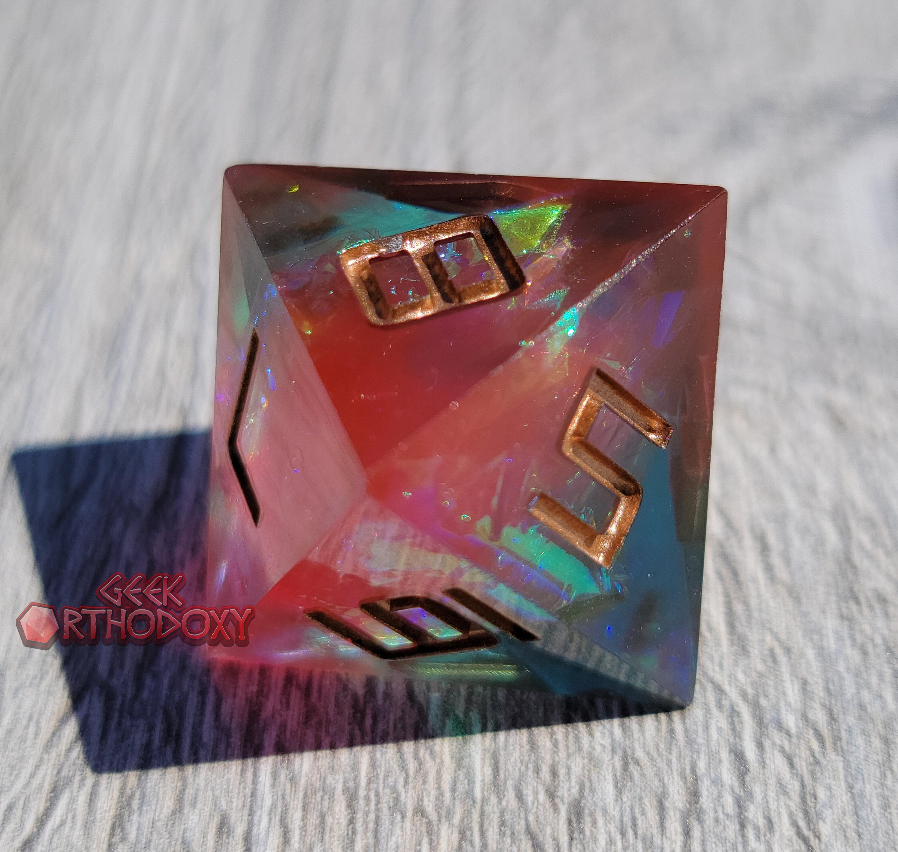 Sharp Edge Dice Full Set With Inclusions Rock Candy - Etsy