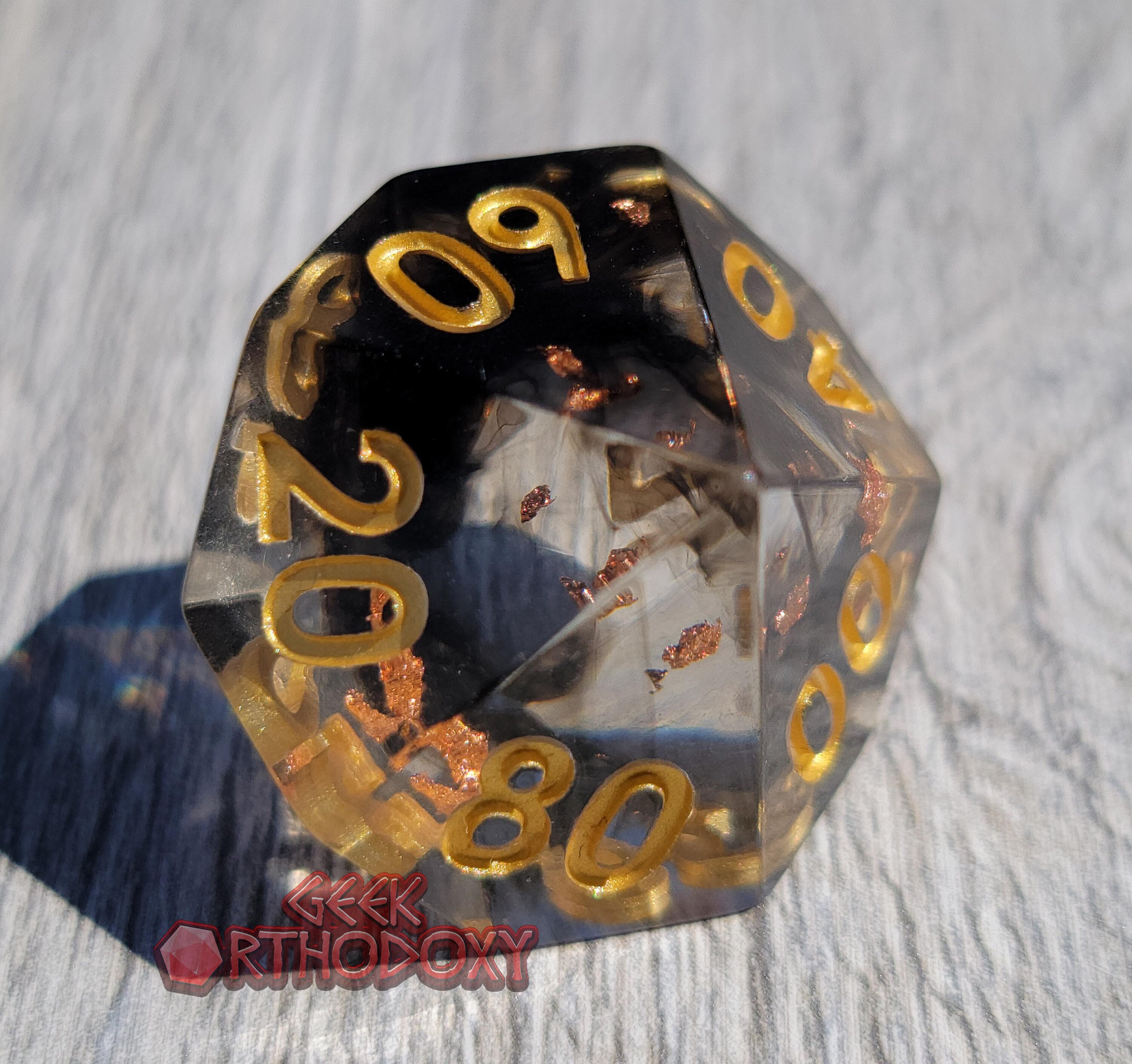 Sharp Edge Dice Full Set With Inclusions Clear & Black - Etsy