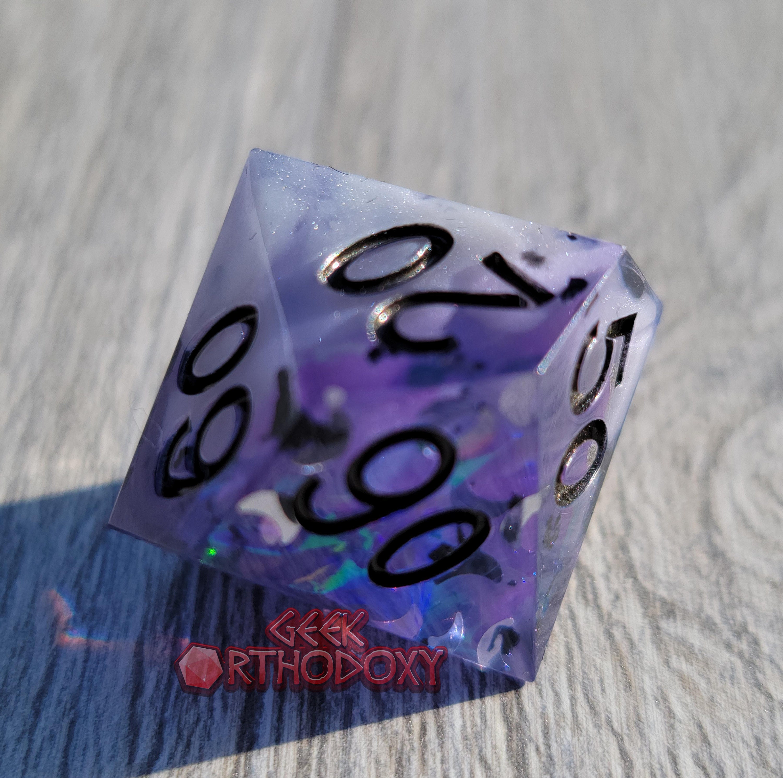 Sharp Edge Dice Full Set With Inclusions Purple Haze | Etsy
