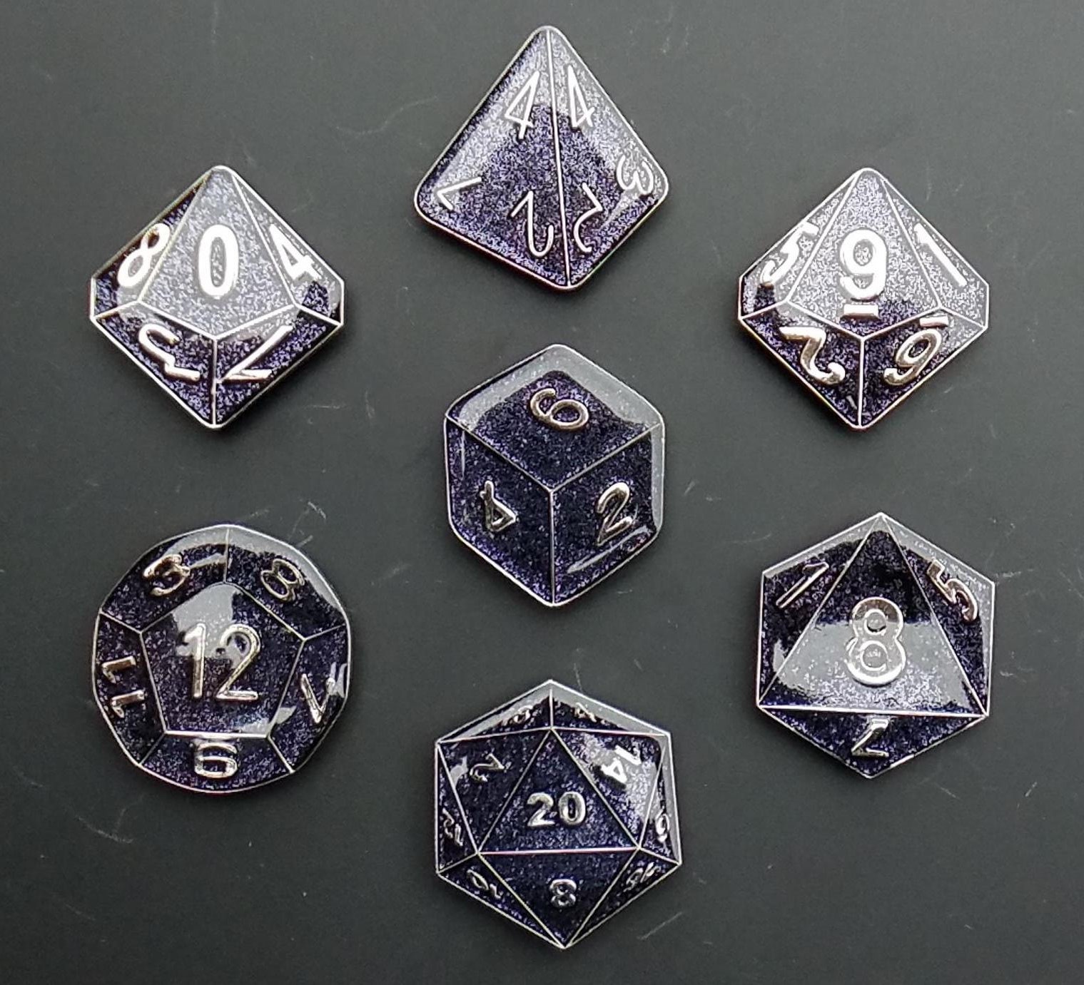 Polyhedral Dice Pins-set of 7 - Black - Etsy