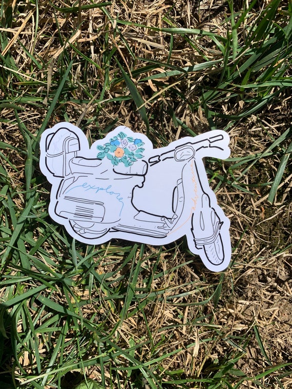 Scooter Sticker/custom Scooter Sticker/scooter Sketch | Etsy
