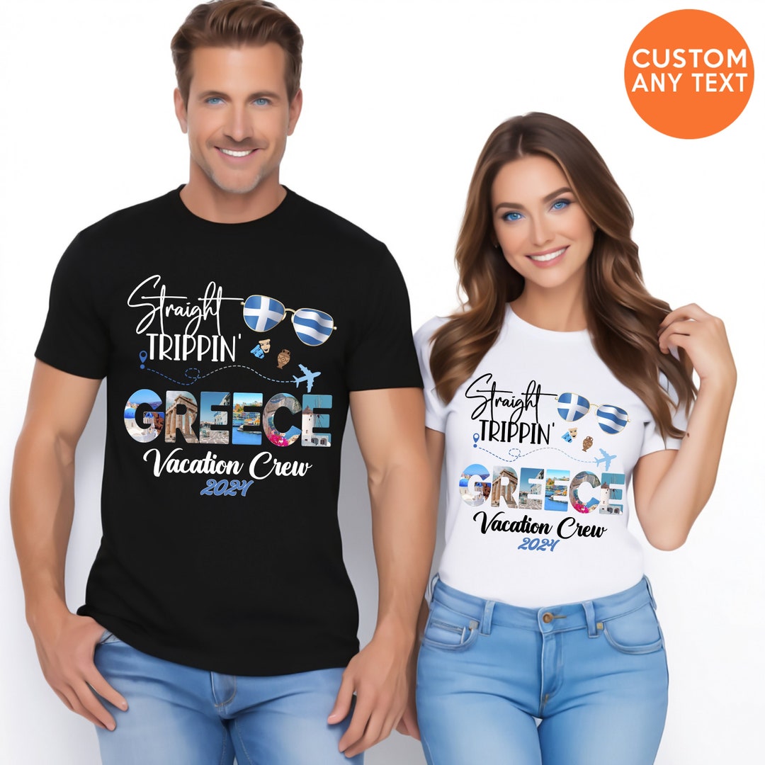 Straight Trippin', Greece Shirt, Greek Flag Shirts, Greece Vacation ...