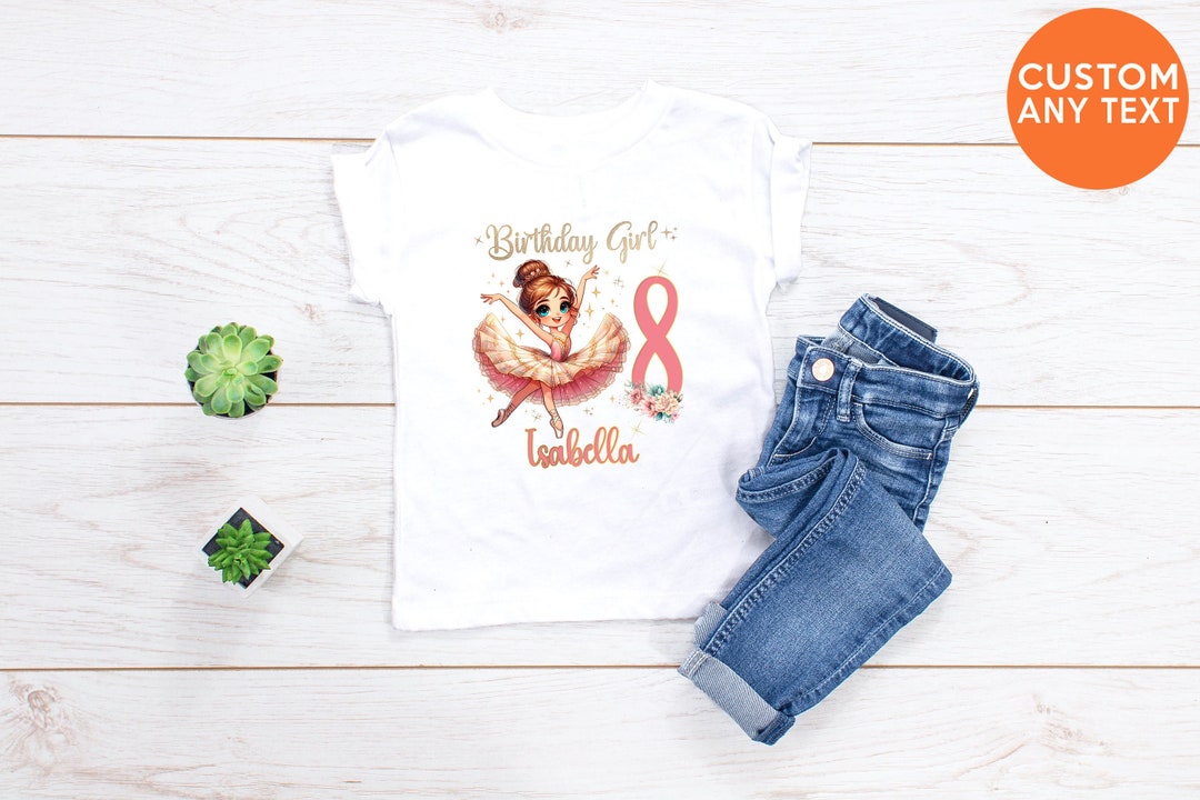 Ballerina Birthday Shirt, Dancer Girl, Ballet Tshirts, Ballet Birthday ...