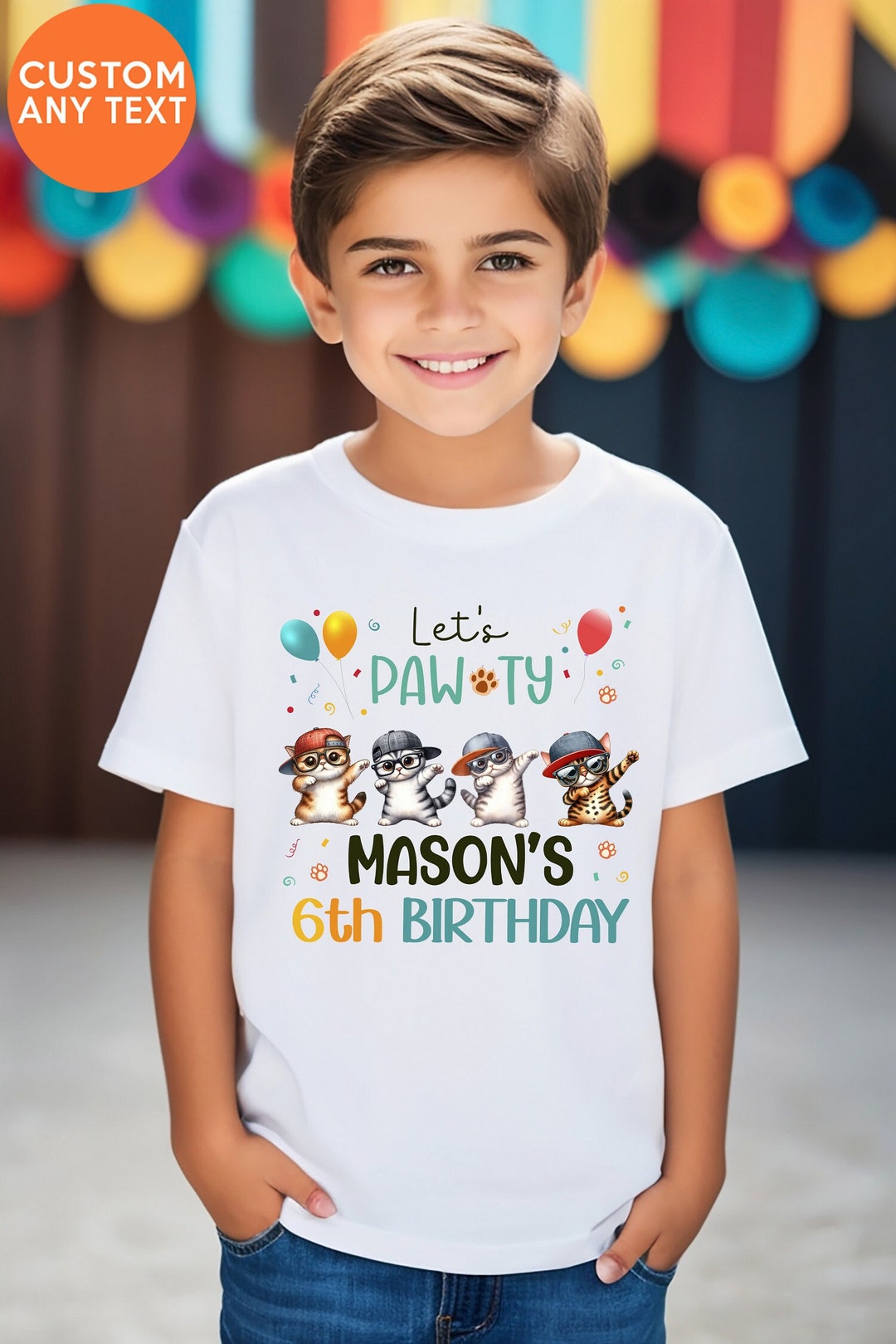 Dabbing Cats, Cat Kitten Birthday, Cat Party, Custom Kitten Birthday ...