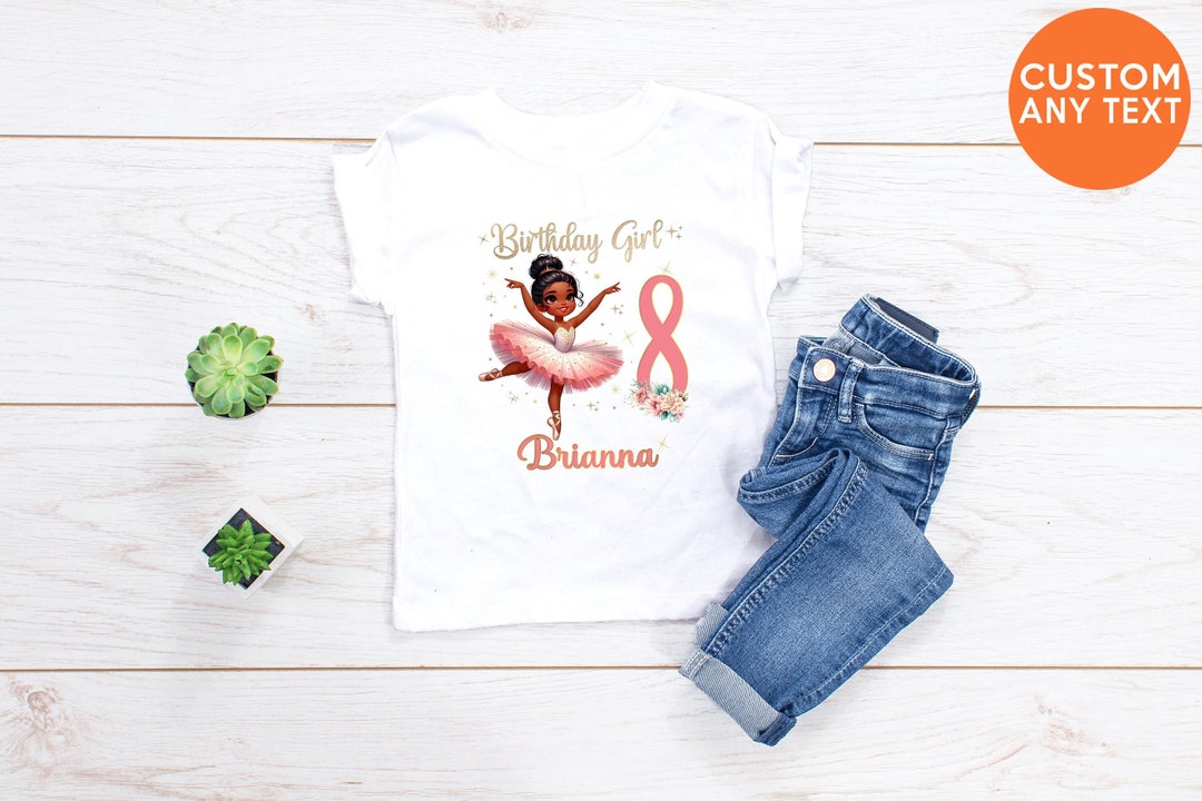 Ballerina Birthday Shirt, Dancer Girl, Ballet Tshirts, Ballet Birthday ...