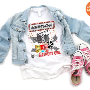 Movie Night, Movie Night Party, Birthday Shirt, Movie Birthday Matching ...
