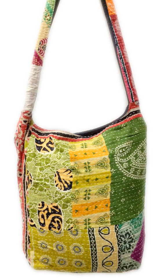 Vintage Kantha Bag Assorted Design Handmade Cotton Ba… - Gem
