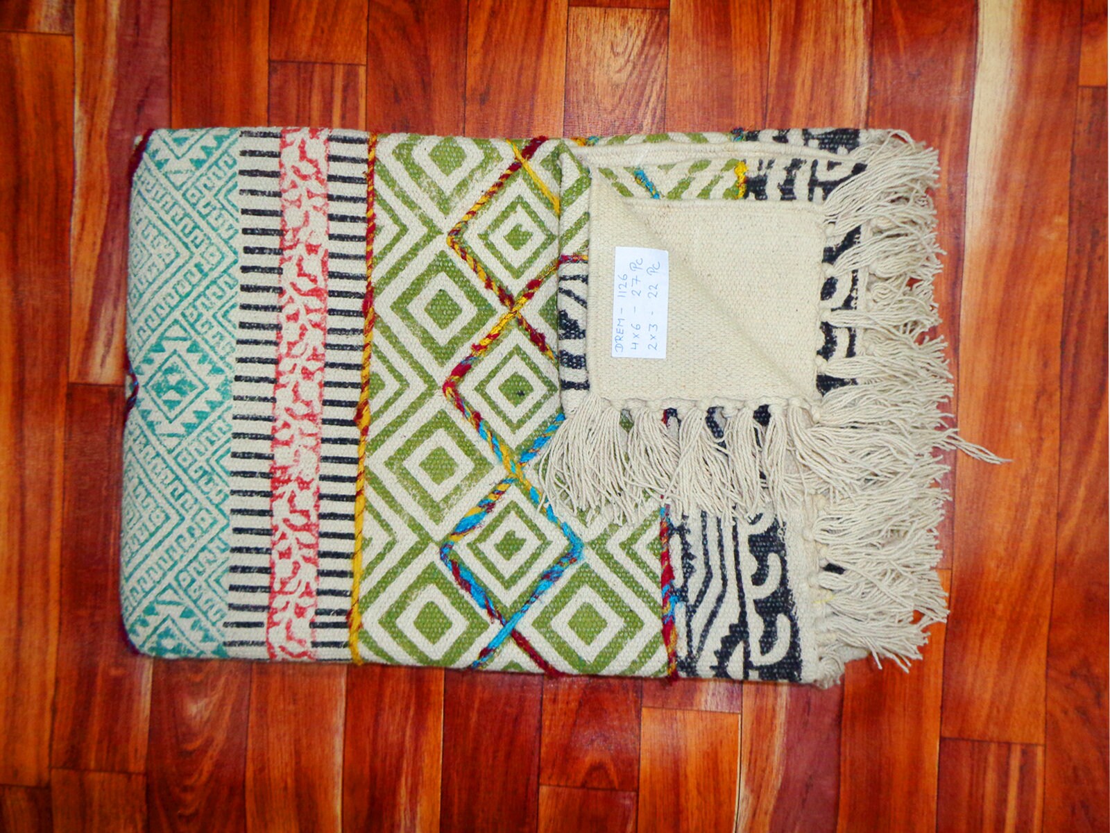 2x3.ft Embroidered Rug Area Rug Floor Handmade Cotton Bohemian | Etsy