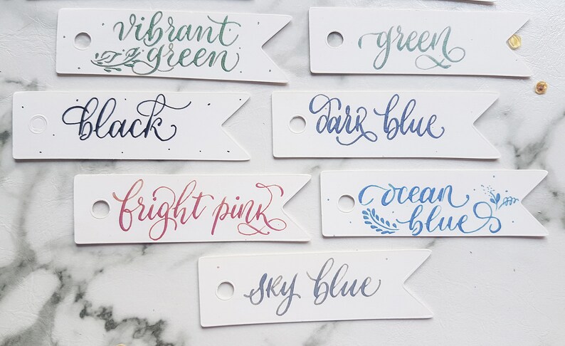 Calligraphy Custom Tags Happy Birthday Gift Tags Custom | Etsy