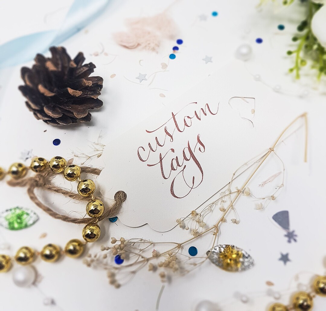 Personalised Calligraphy Gift Tags Custom Gift Tags Personalised Name ...