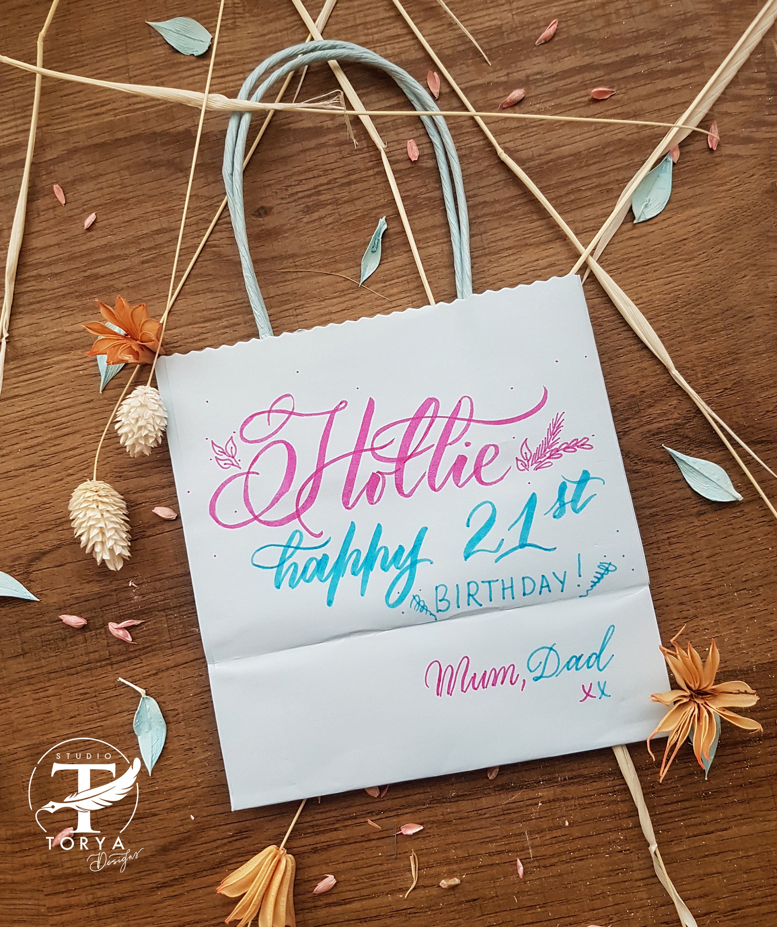 Personalised Birthday Gift Bag Custom Party Bag Custom - Etsy UK