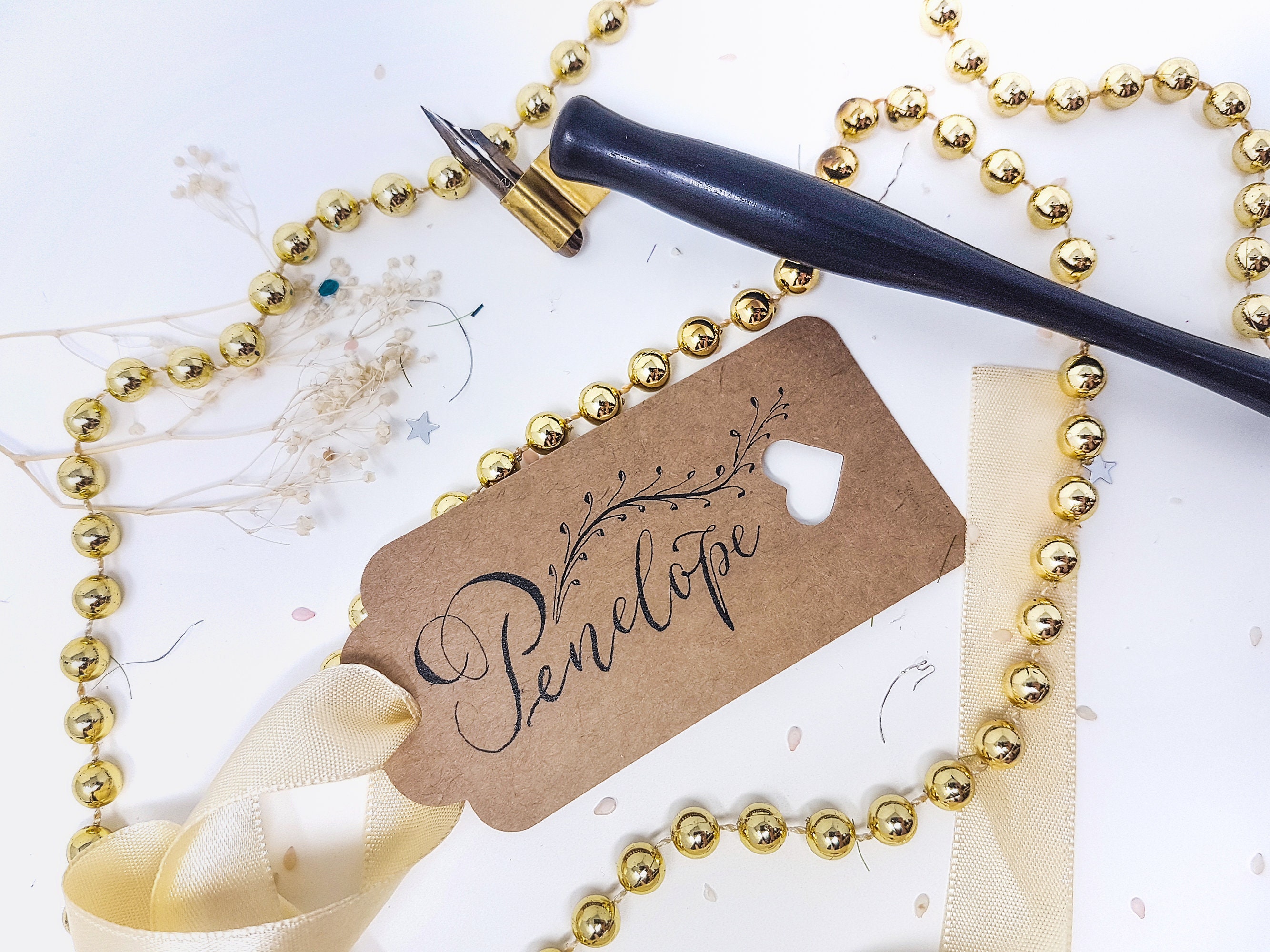 Calligraphy Custom Brown Tags Personalised Brown Tags | Etsy