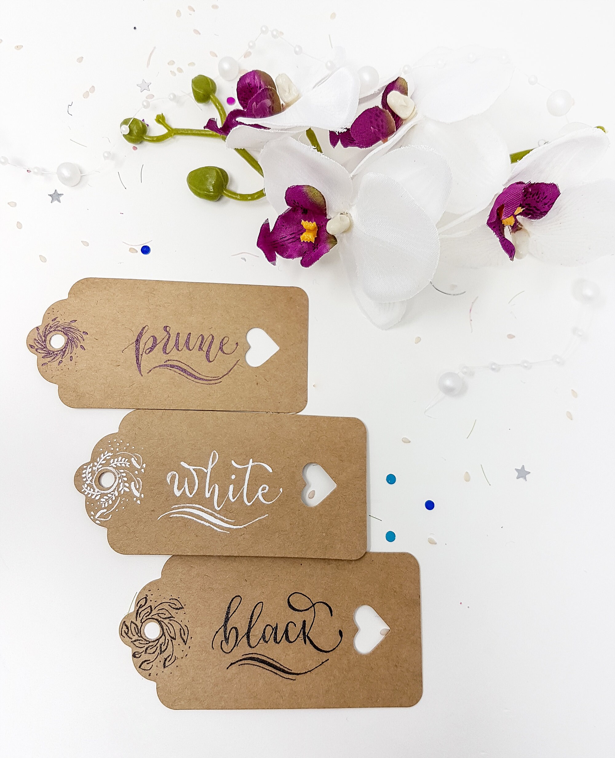 Calligraphy Custom Brown Tags Personalised Brown Tags | Etsy