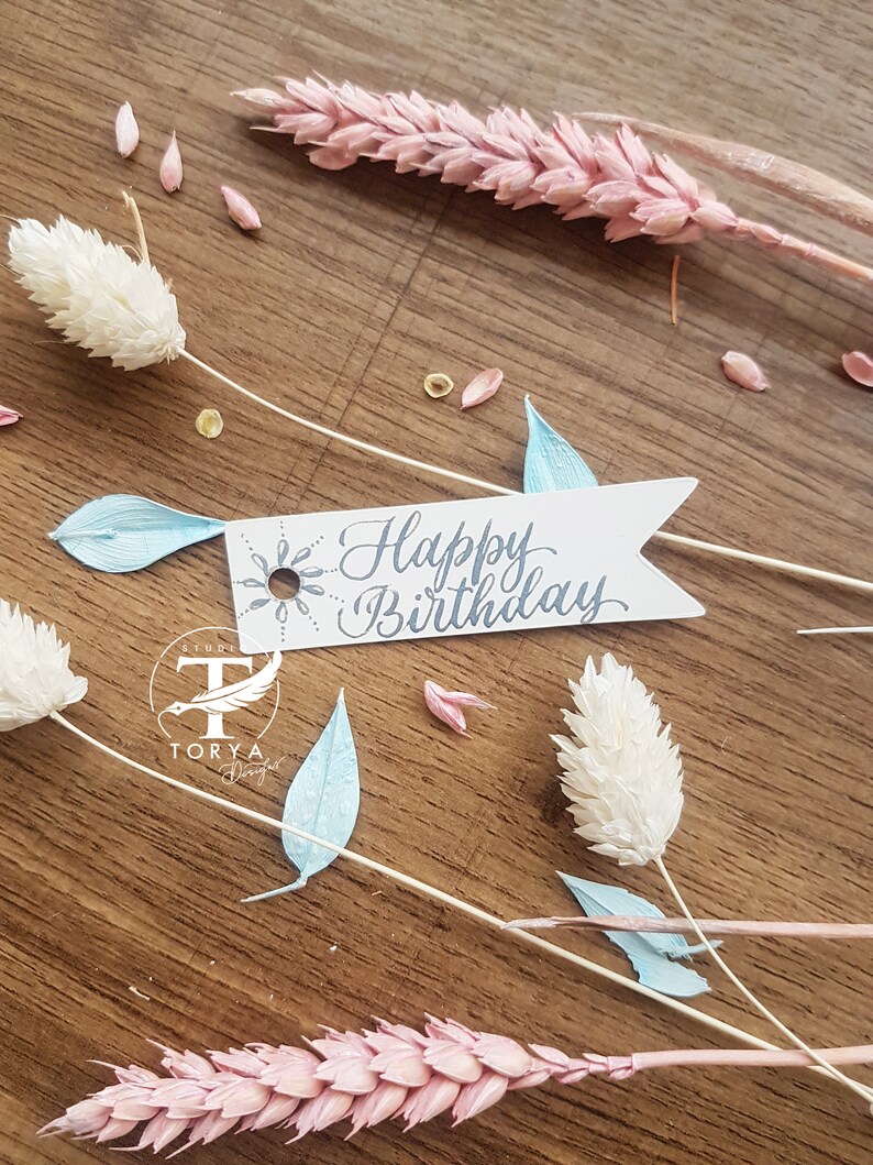 Custom Mini Gift Tags Personalised Calligraphy Flag Gifts Tags Wedding ...