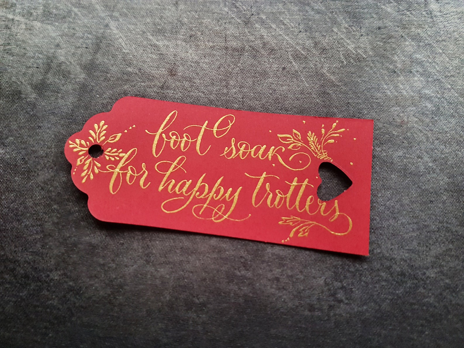 Personalised Gift Tags, Calligraphy Red Custom Tags, Personalised ...