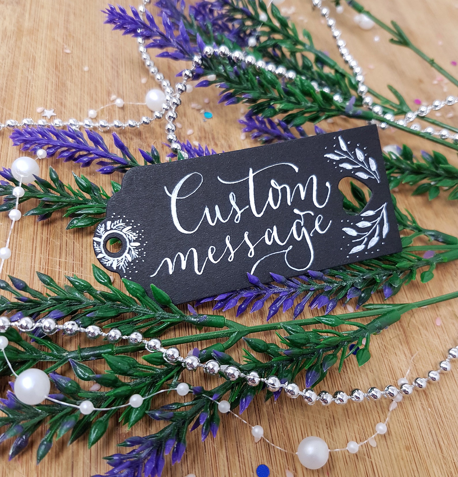 Calligraphy Custom Black Tags Personalised Name Tags Custom | Etsy