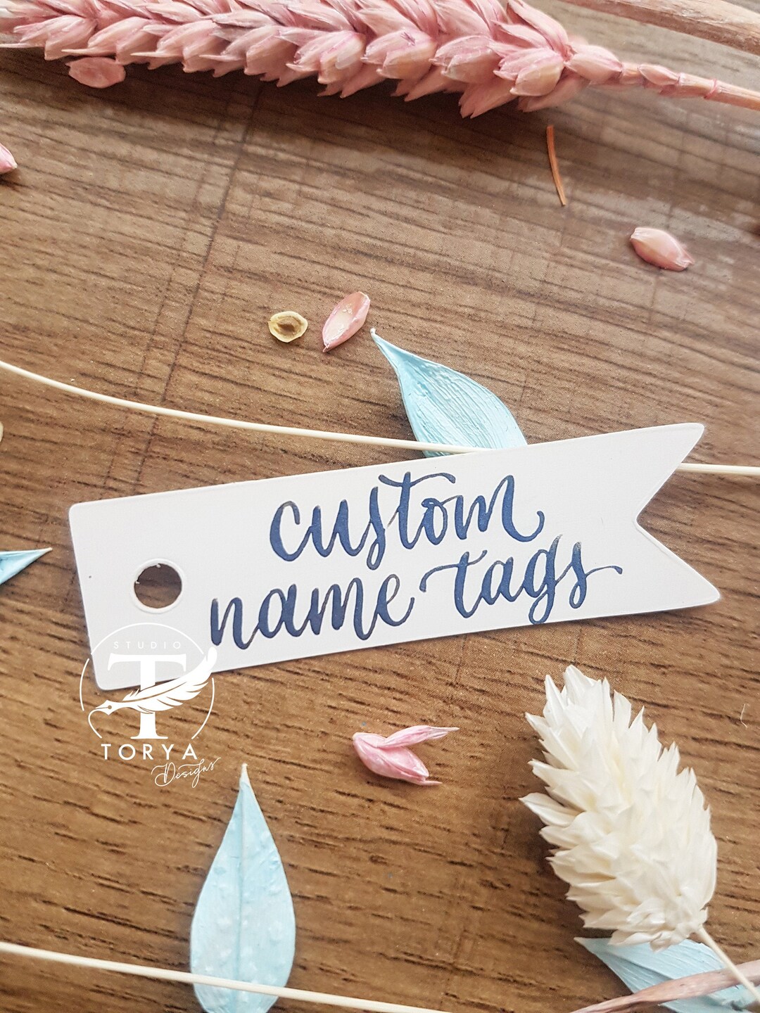 Custom Mini Gift Tags Personalised Calligraphy Flag Gifts Tags Wedding ...