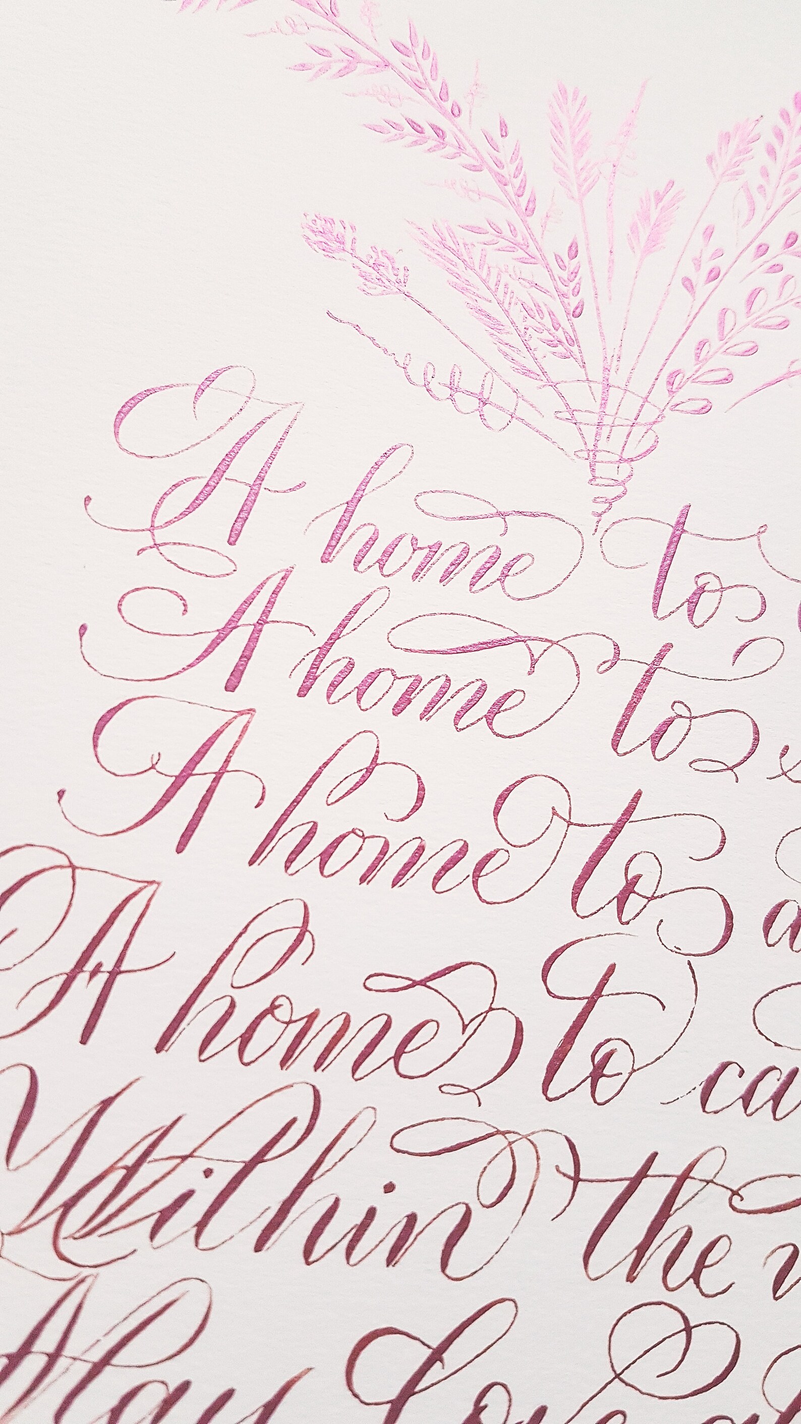 Custom Calligraphy Quote New Home Card Bespoke Lettering - Etsy