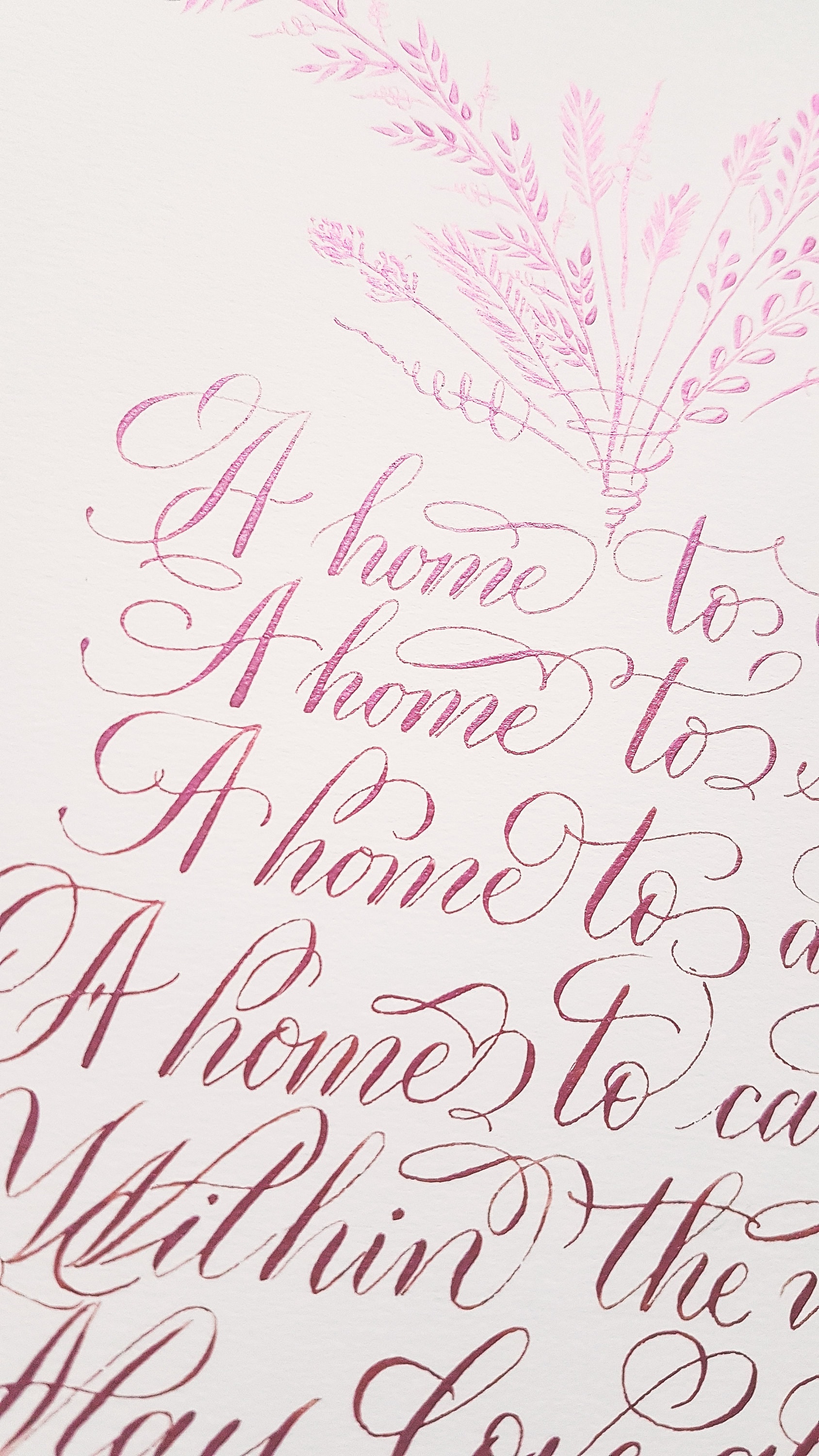 Custom Calligraphy Quote New Home Card Bespoke Lettering - Etsy UK