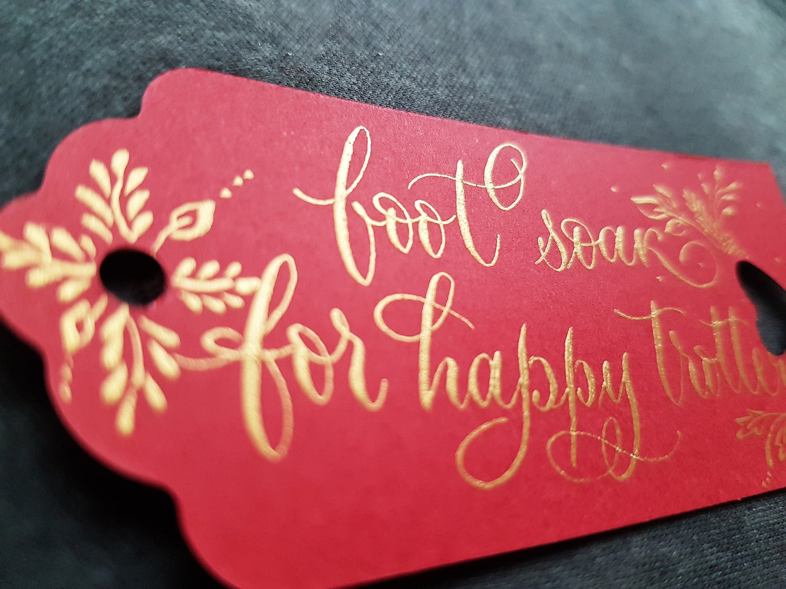 Personalised Gift Tags Calligraphy Red Custom Tags | Etsy