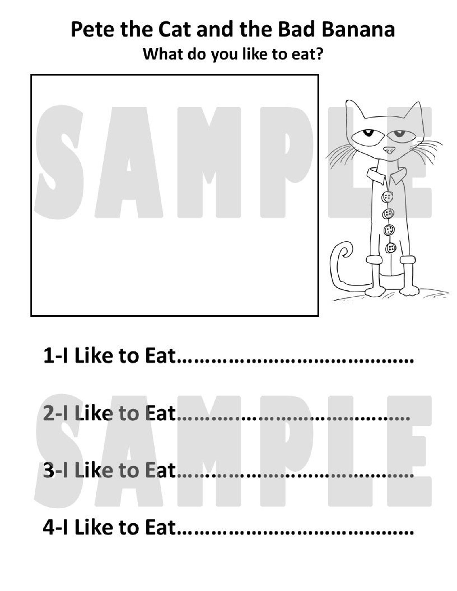 Pete The Cat Worksheets Pete The Cat Theme Math Sheets Etsy