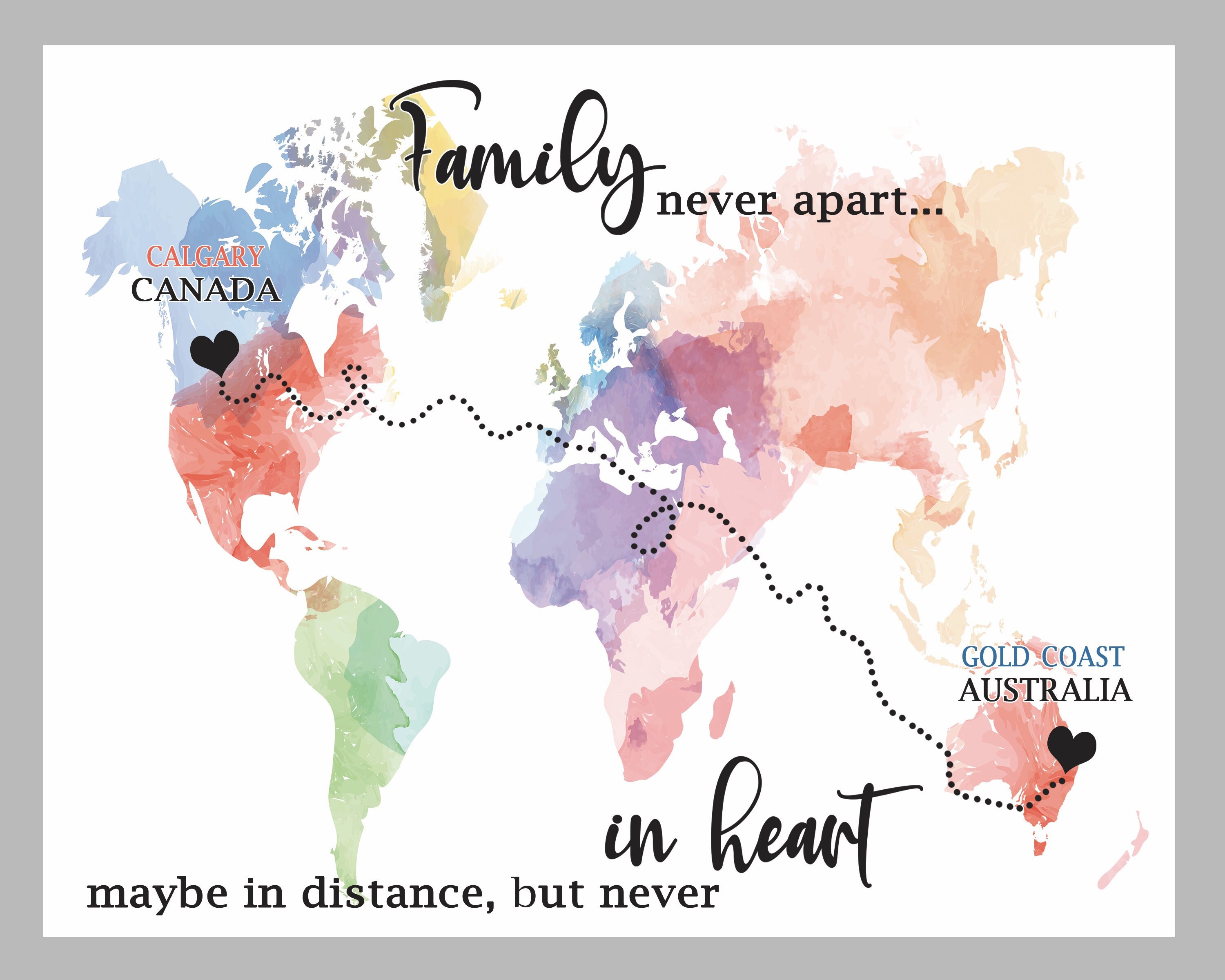 Heart World Map