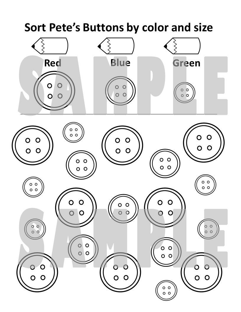 Back to School Pete the Cat Worksheets Pete the Cat Math - Etsy