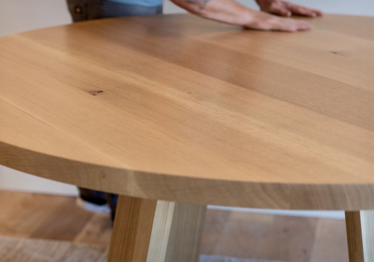 PUNTA PERFECTA White Oak Round Dining Table - Etsy