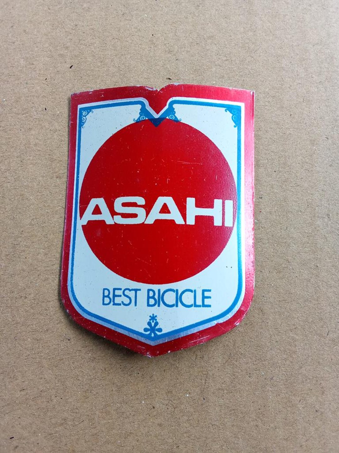 ASAHI Japan Best Bicicle Head Badge Emblem Vintage Bicycle NOS - Etsy