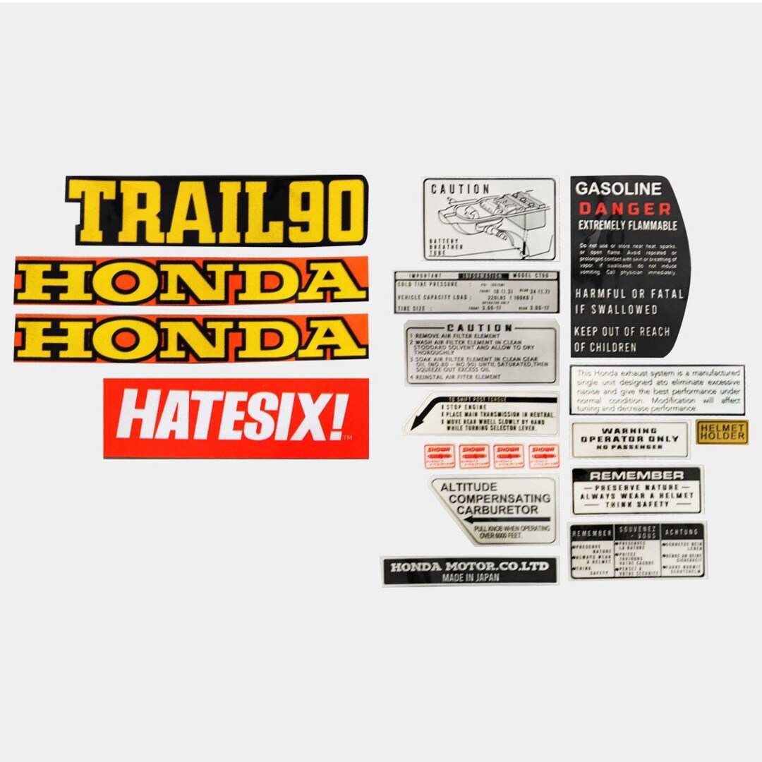 Sticker Decal Honda CT CT110 CT90 1976 Cover Tank Complete free ...