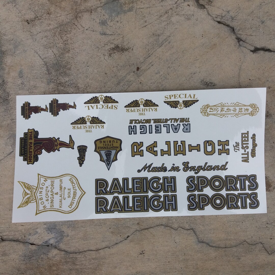 Lot 2 Pcs New RALEIGH Vynil Sticker for Raleigh Vintage Bicycle - Etsy
