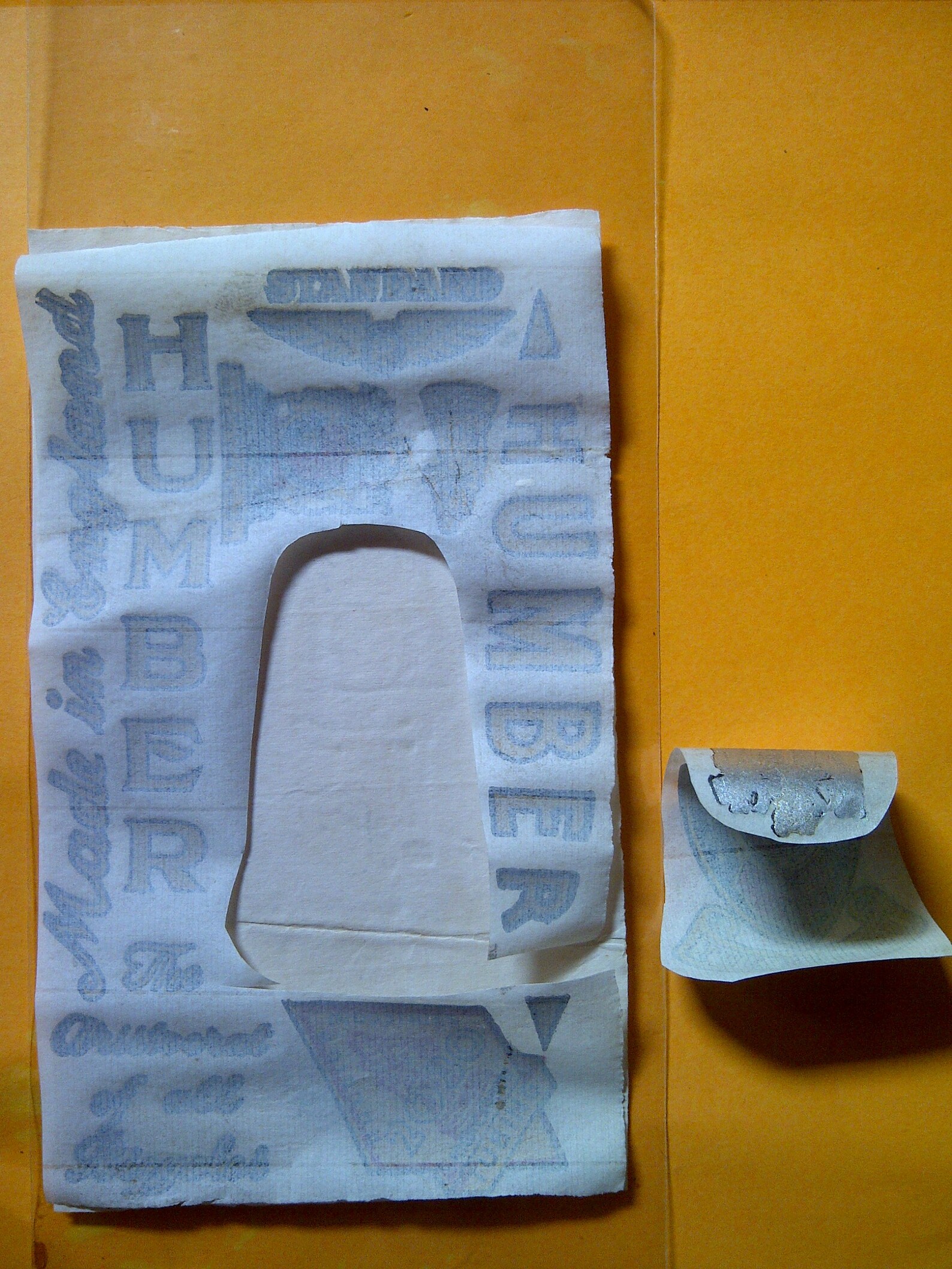 1 Sheet HUMBER STANDARD Transfer Decal Sticker for Vintage - Etsy