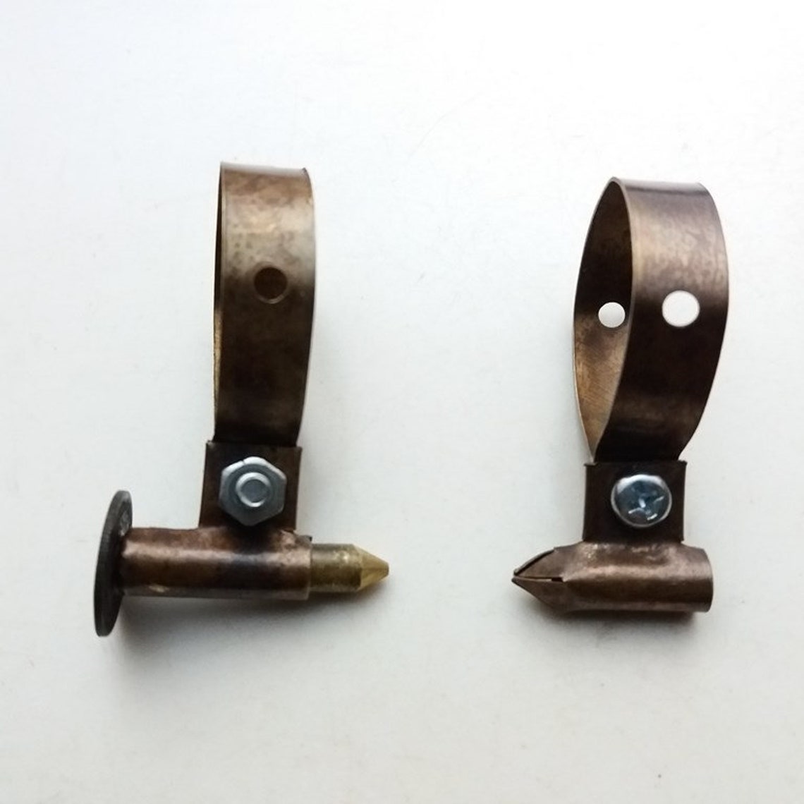 Copper Pump Clips Frame for Vintage Bicycle Raleigh BSA Robinhood Rudge ...