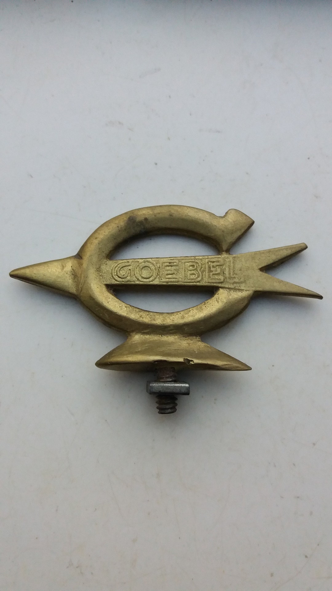GOEBEL Brass Bicycle Motorcycle Front Mudguard Emblem Badge - Etsy